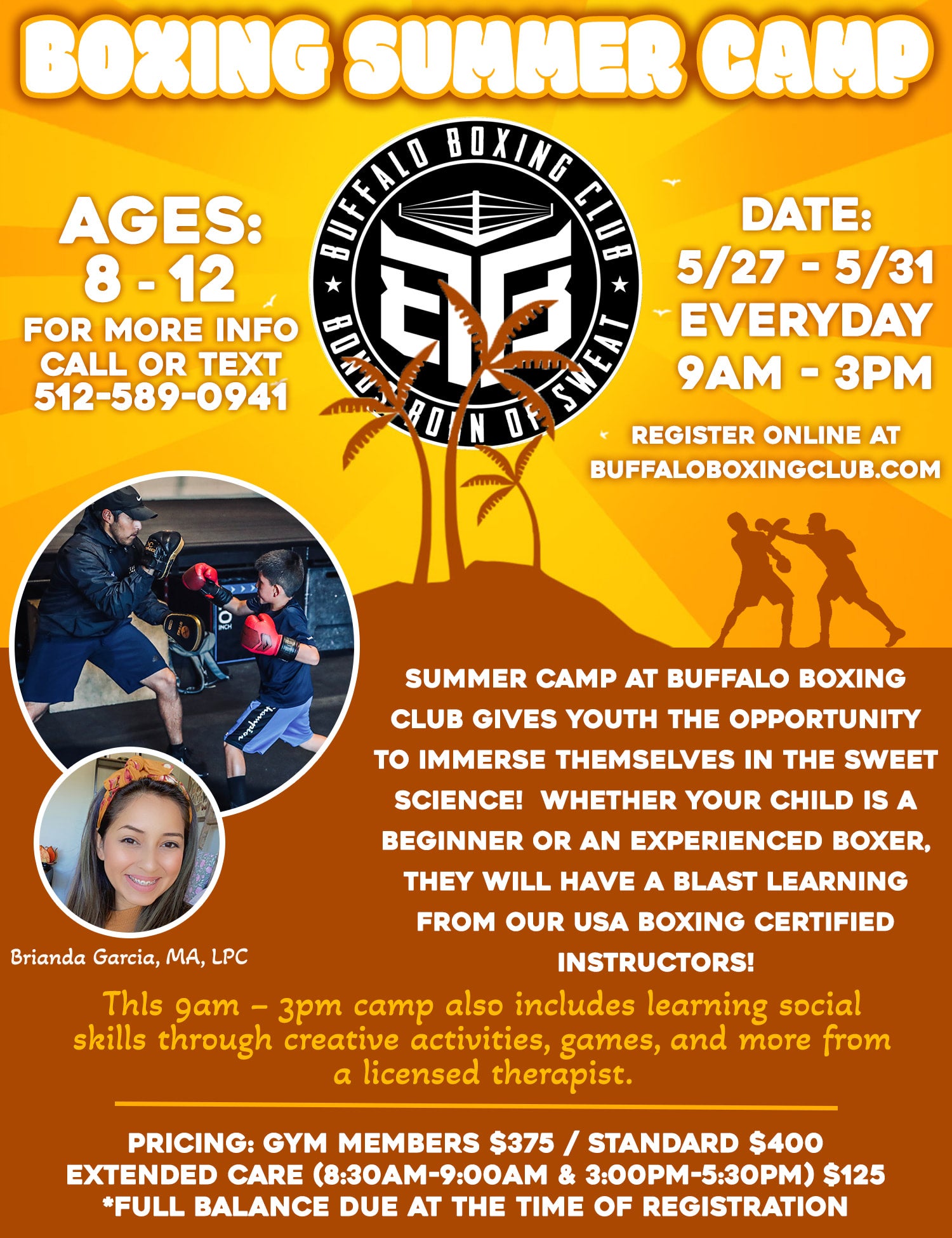 Summer Camp 5/27-5/31 9am-3pm | Buffalo Boxing Club
